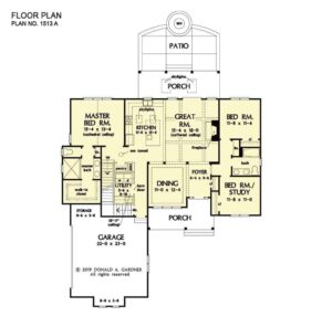 Single-Story Craftsman Style 3-Bedroom The Janet Home with Bonus Room ...