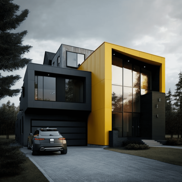 16 Wild Futuristic House Designs (Yellow and Charcoal Grey Concepts ...