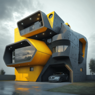 16 Wild Futuristic House Designs (Yellow and Charcoal Grey Concepts ...