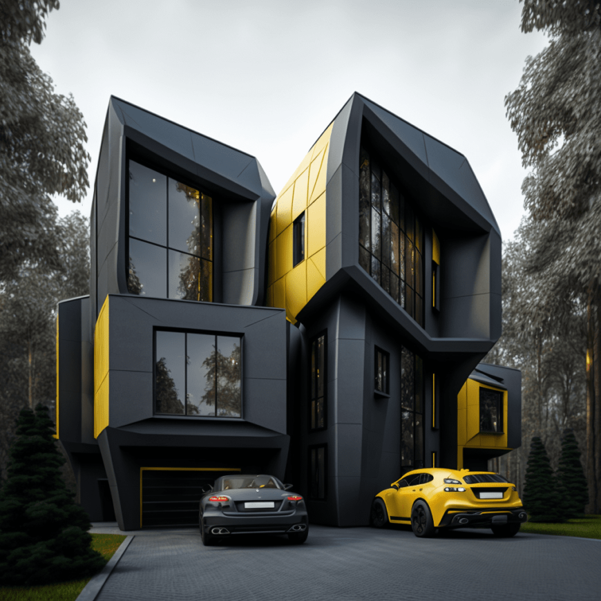 16 Wild Futuristic House Designs (Yellow and Charcoal Grey Concepts ...