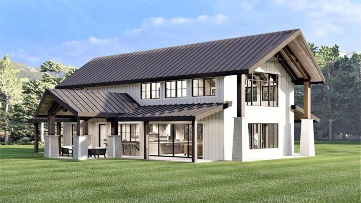 Step Inside This Striking Barn-Style Home with 3 Bedrooms and Expansive ...