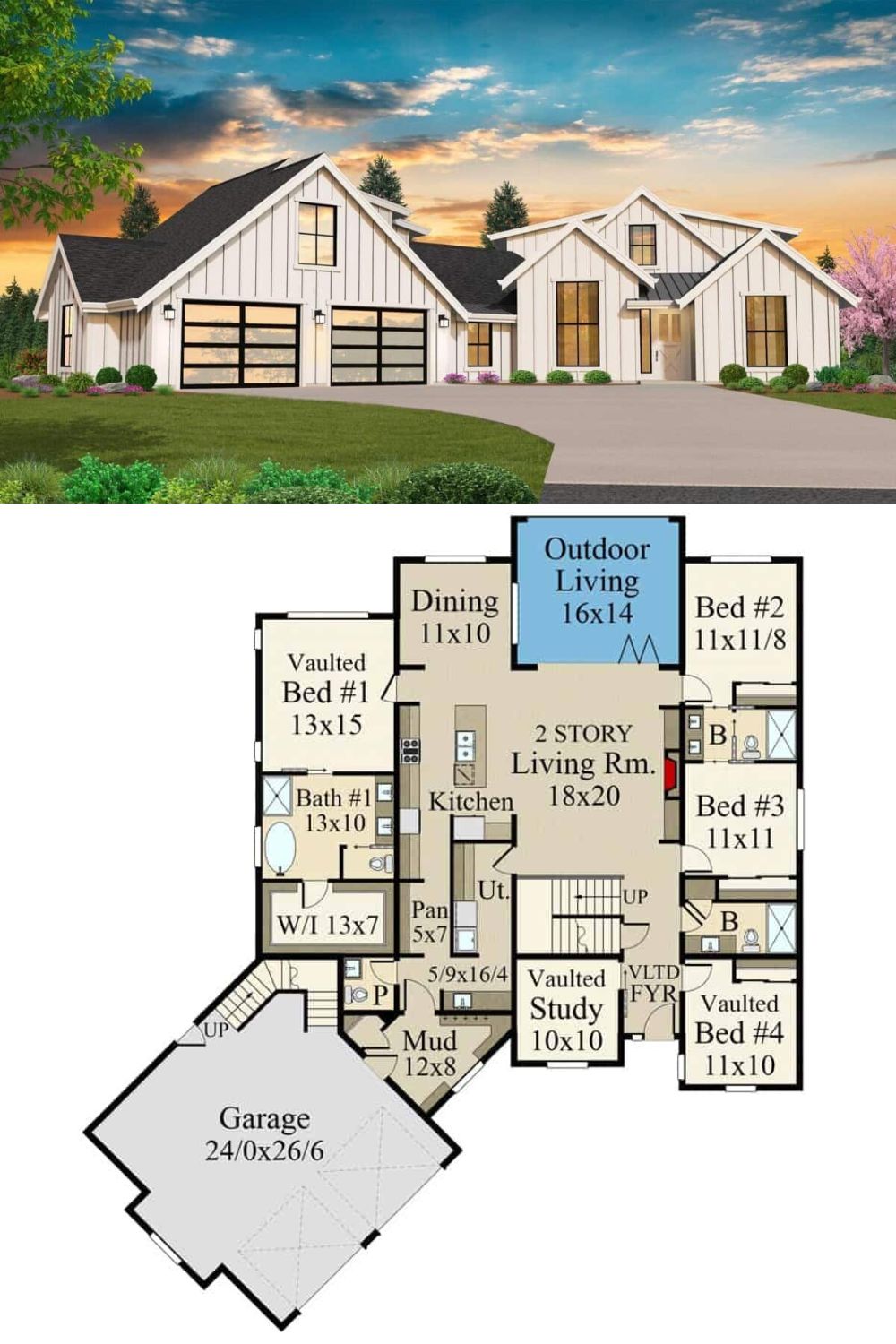 Explore This Spacious 2,767 Sq. Ft. Modern Farmhouse with 6 Bedrooms ...
