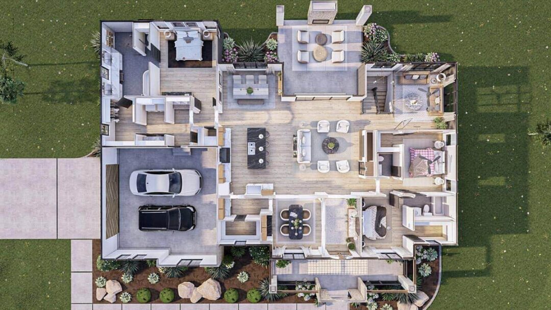 Contemporary Comfort: Modern Cottage Floor Plan Boasts Open Concept ...
