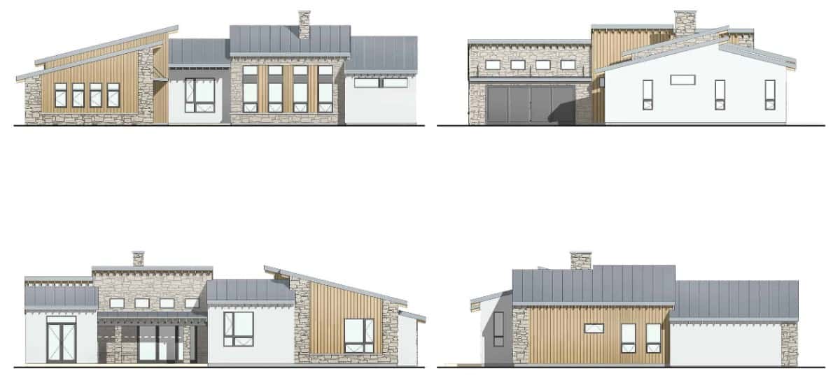 3-Bedroom Contemporary Single-Story Home with Side-Entry Garage and ...