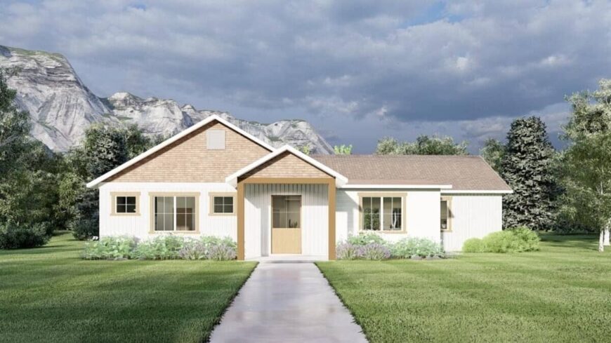 2-Bedroom Southern Style Single-Story Duplex Home with Open Living ...