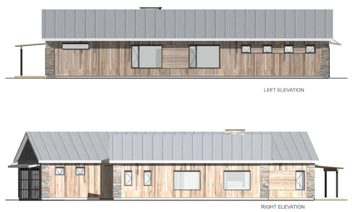 Single-Story Contemporary Style 3-Bedroom Home with Double Garage and ...