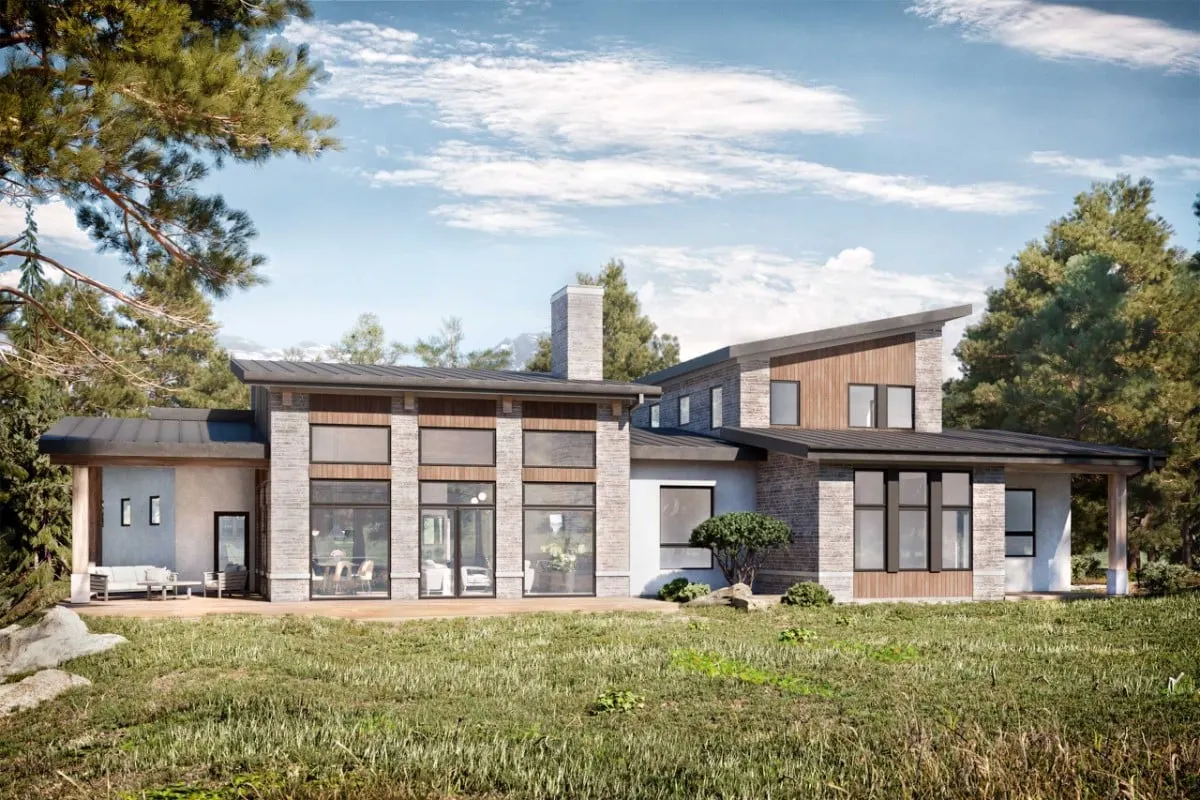 Tour Contemporary 4-Bedroom Floor Plan with Angled Garage and Open ...