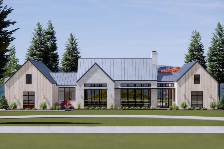 4-Bedroom Contemporary Two-Story Hill Country Home for a Wide Lot with ...