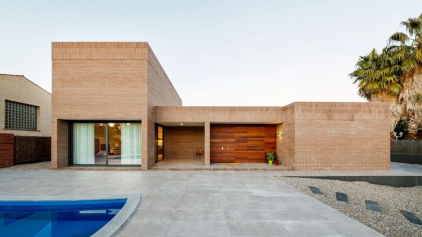 Stylish and Cost-Effective Adobe Brick Veneer Project Home