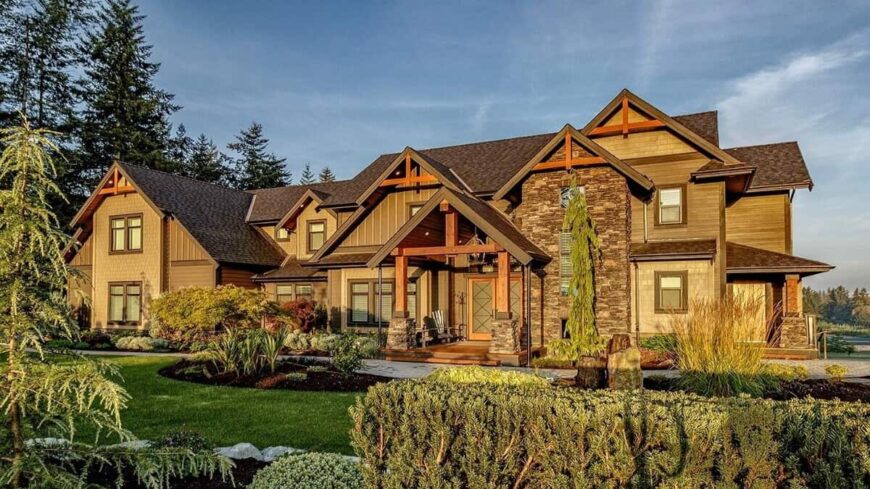 Explore This 3-Bedroom Craftsman Home with a Stunning Stone Facade and ...