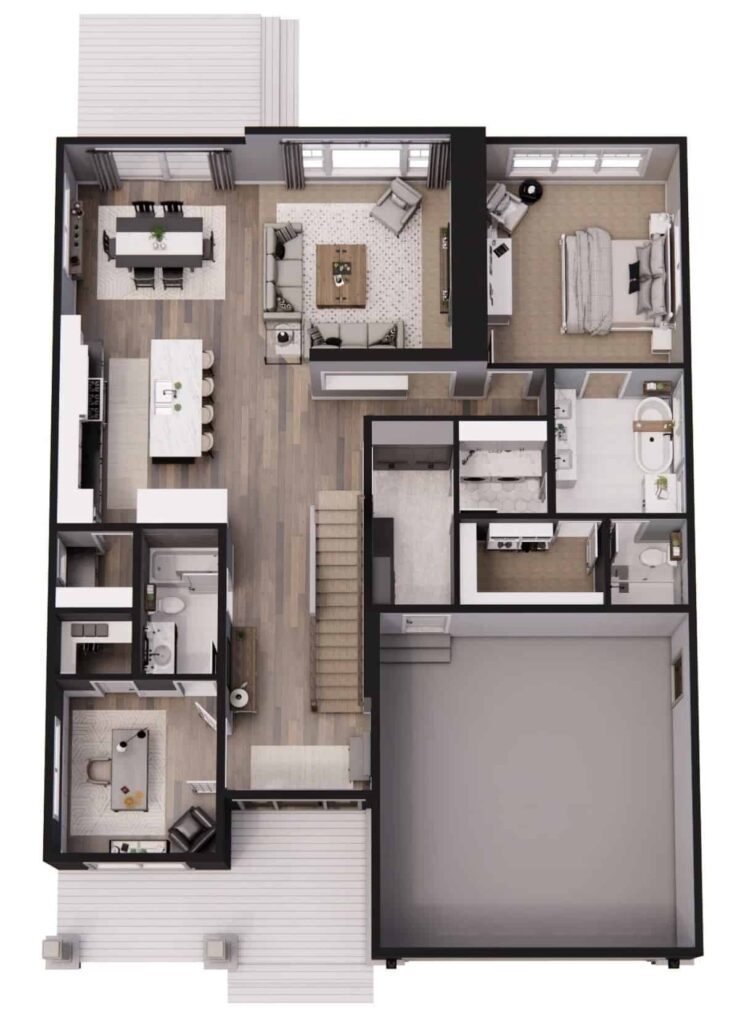 Two-Story Traditional 3-Bedroom Jasper Creek Home with Front Porch and ...