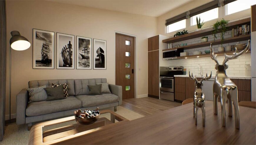 Tour This 442 Sq. Ft. 1 Bedroom Home Designed for a Narrow Lot – See ...