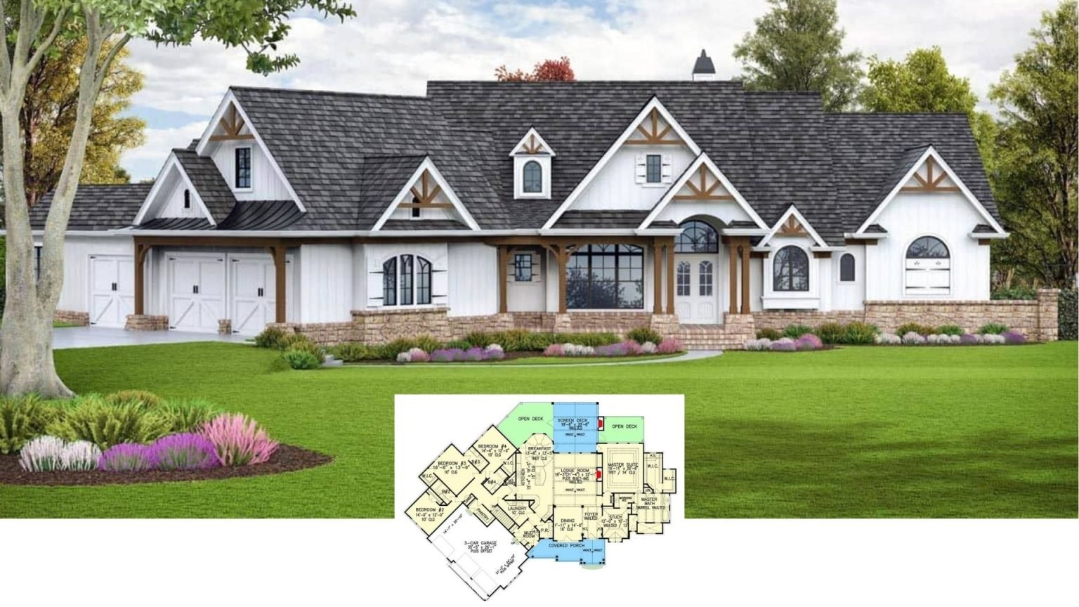 Discover This 2,852 Sq. Ft. 4 Bedroom Home with Dual Garages – Check Out the Floor Plan