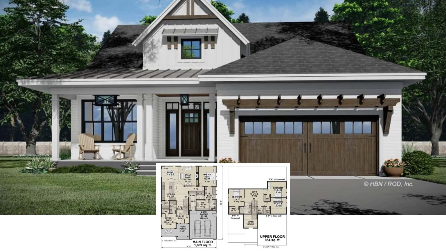 Discover the Cozy and Charming Diamond Creek Cottage Floor Plan with Loft and Porch - Perfect ...