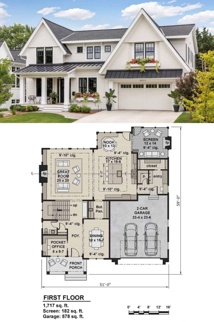 4-Bedroom Two-Story Abigail Farmhouse with Loft and Jack & Jill ...