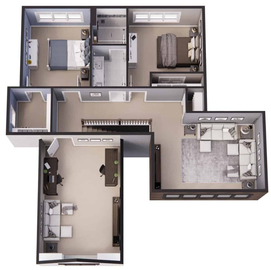 Contemporary 4-Bedroom Two-Story Harrison Farmhouse with Loft and Bonus ...