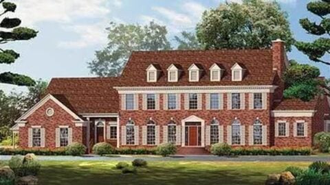 10 Georgian-Style House Plans & Floor Plans