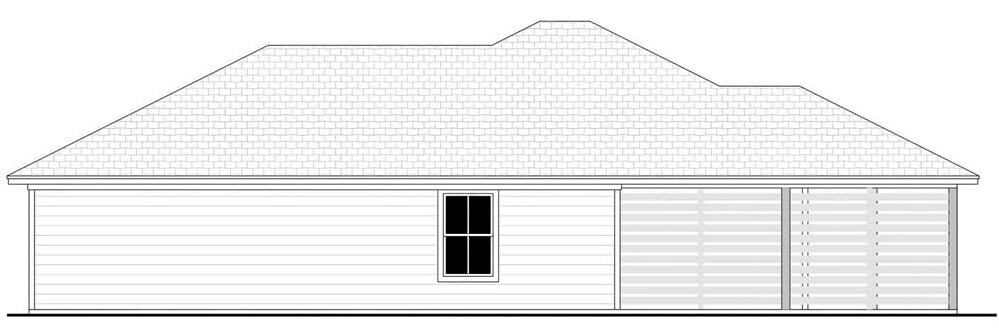 Single-Story 3-Bedroom Ranch for a Narrow Lot with Front Porch and Open ...