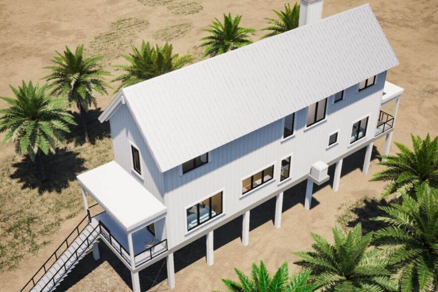 Discover This 3-Bedroom 2,256 Sq. Ft. Elevated Beach Style Home with a ...