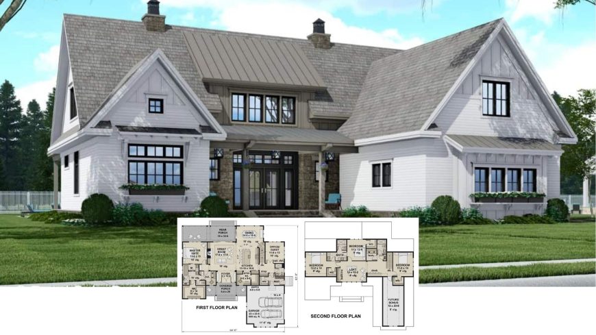Step Inside This 1,537 Sq. Ft. 2-Bedroom Farmhouse, Perfect for Simple ...