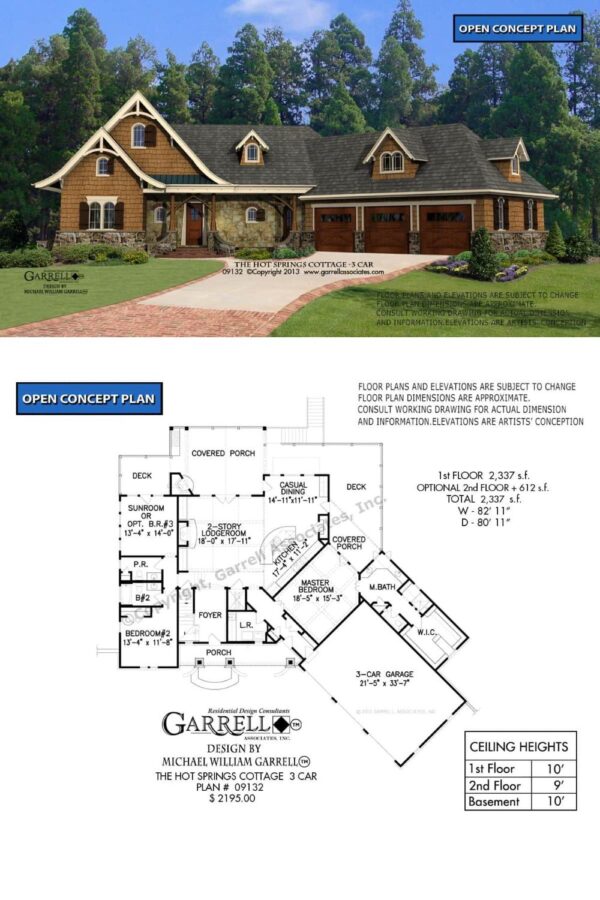 Rustic Two-Story 4-Bedroom Hot Springs Cottage with Loft and Angled 3 ...