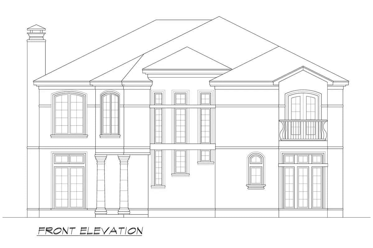 Milan Two-Story 3-Bedroom European Home with Balconies and a Bonus Room ...