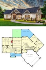 Rustic Single-Story 3-Bedroom Craftsman with Bonus Expansion Above the ...