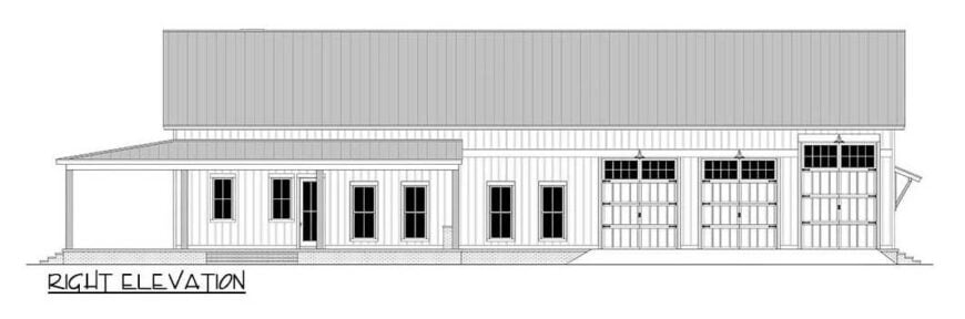 4-Bedroom Modern Farmhouse Style Single-Story Barndo Home with ...