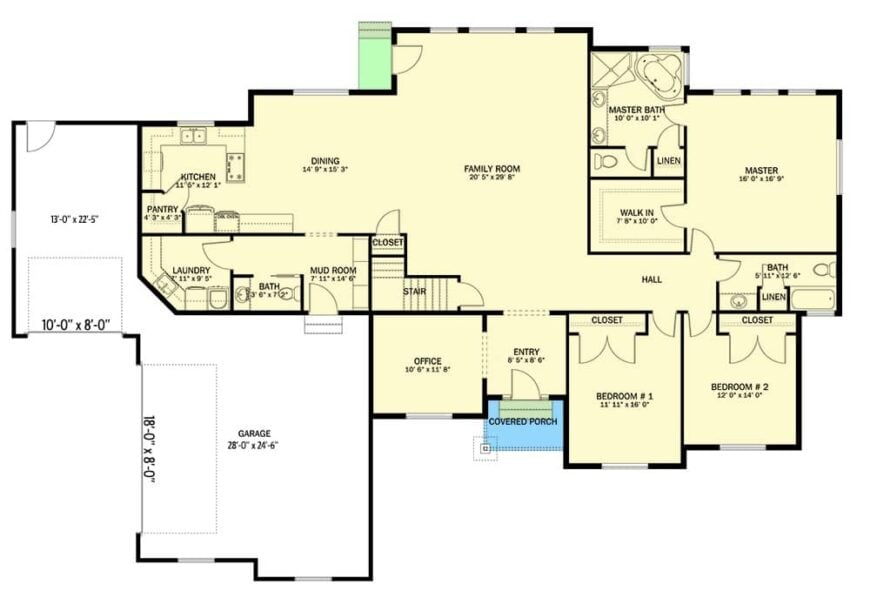 Single-Story Traditional 3-Bedroom Home with 3-Car Garage and Lower ...