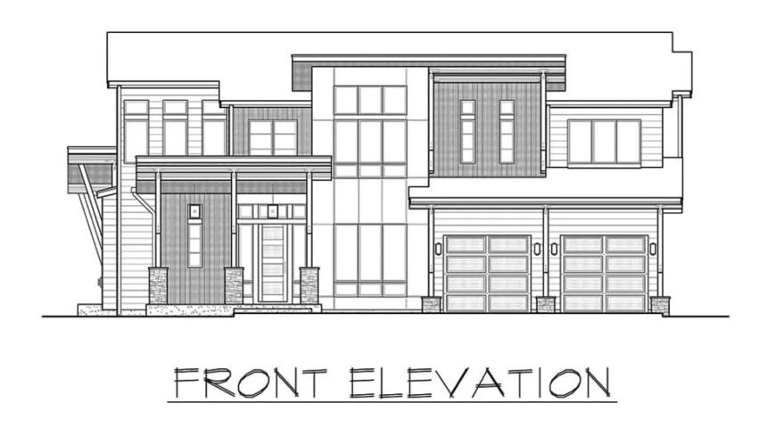 Two-Story Modern Style 5-Bedroom Carina Home with Bonus Room and Wet ...