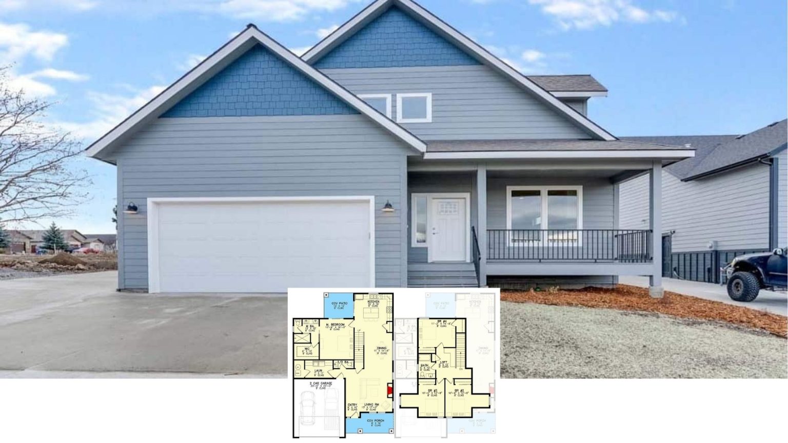 Single-Story 4-Bedroom Prairie Style Home with Studio (Floor Plan)