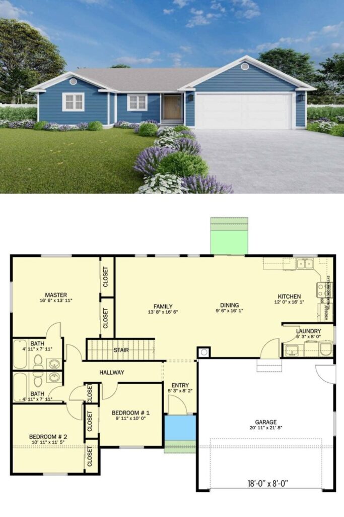 Single-Story Traditional Ranch with Three Bedrooms and Lower Level ...