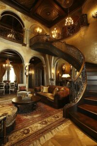 Stairway to Elegance: Exploring 40 Grand Living Rooms with Majestic ...