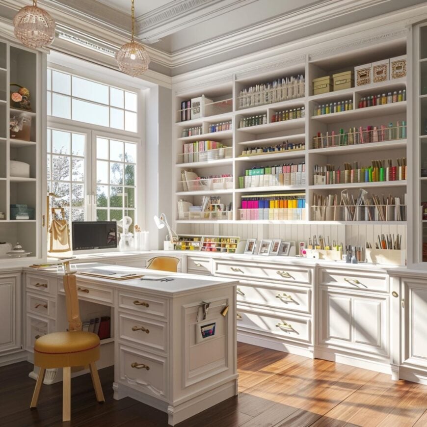48 Breathtaking Custom Crafting Rooms That Are Every Crafter’s Dream ...