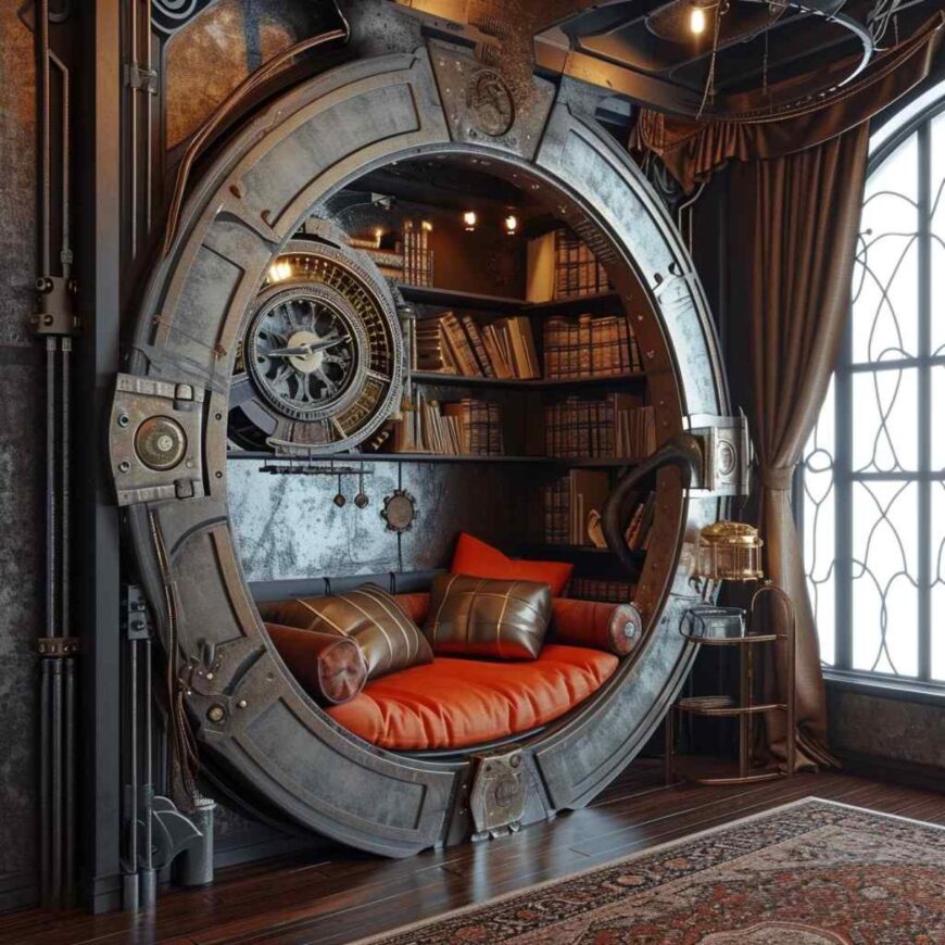 Leather, Lamps, and Literature: 32 Steampunk Reading Nooks Designed for ...