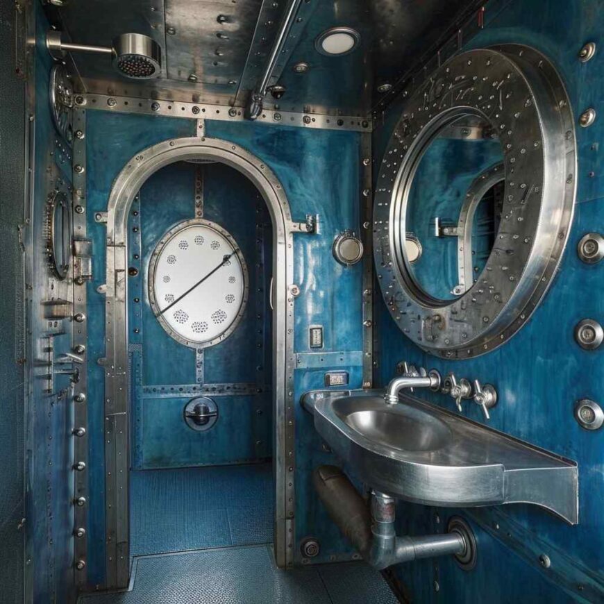 39 Steampunk-Industrial Bathrooms Conjure Up Victorian Visions and Pipe ...