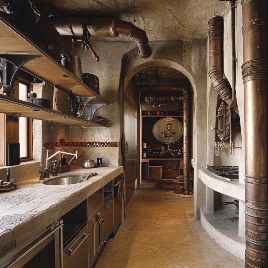32 Kitchen Pantries Combine Dystopian Steampunk with French Country ...