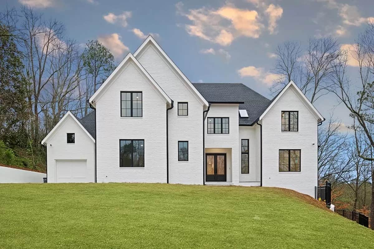 Two-Story Transitional 7-Bedroom Home with Balcony, Elevator, and ...