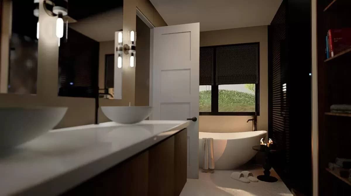 Single-Story Modern Prairie Style 4-Bedroom Home with Open Living Space ...