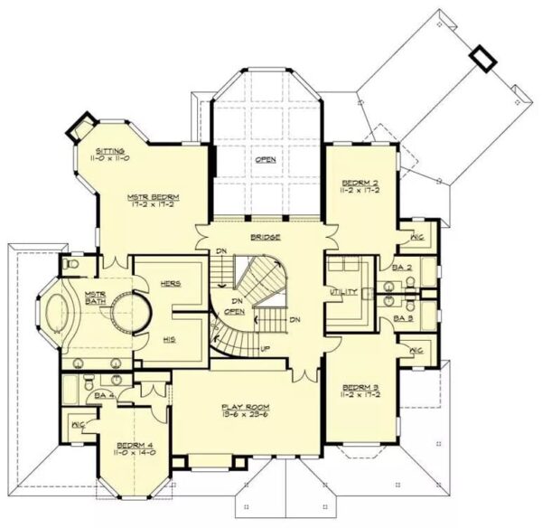 Three-Story Craftsman Style 5-Bedroom Stoneacre Home with Loft and ...
