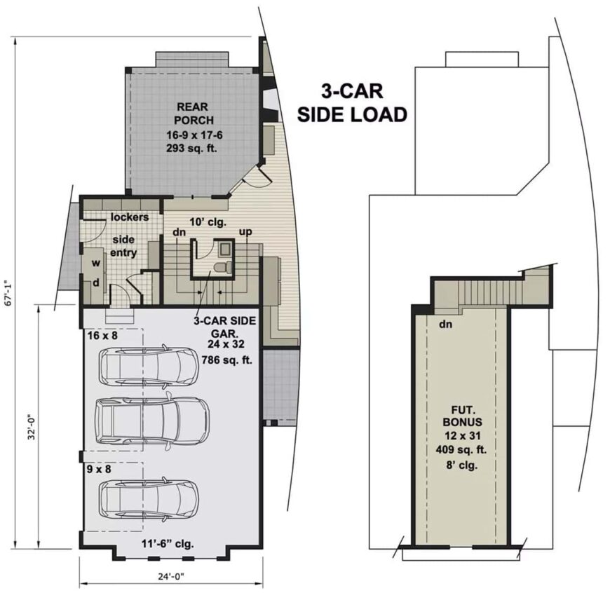3-Bedroom Modern Farmhouse Style Single-Story Esquire Home with Bonus ...