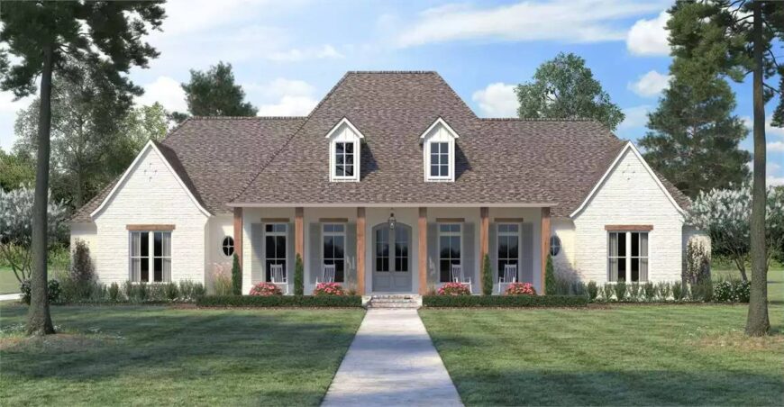 Grand Prairie 4-Bedroom Single-Story French Country Home with Front ...