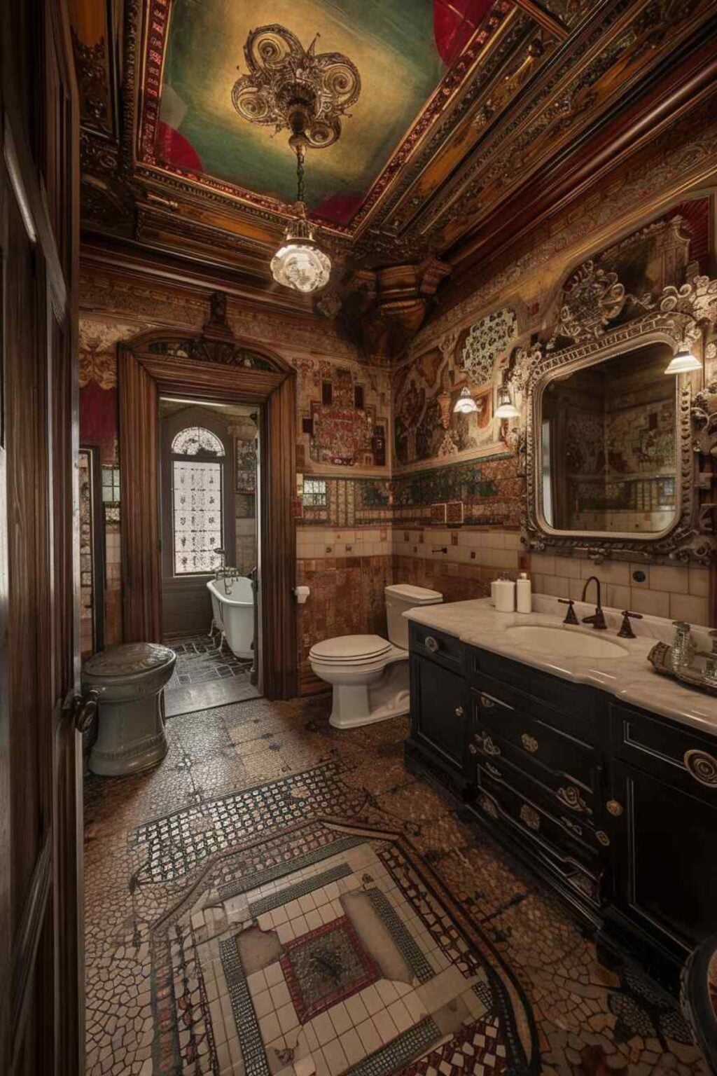 Renaissance and Rococo Styles Merge in 55 Bathroom Designs (Concept ...