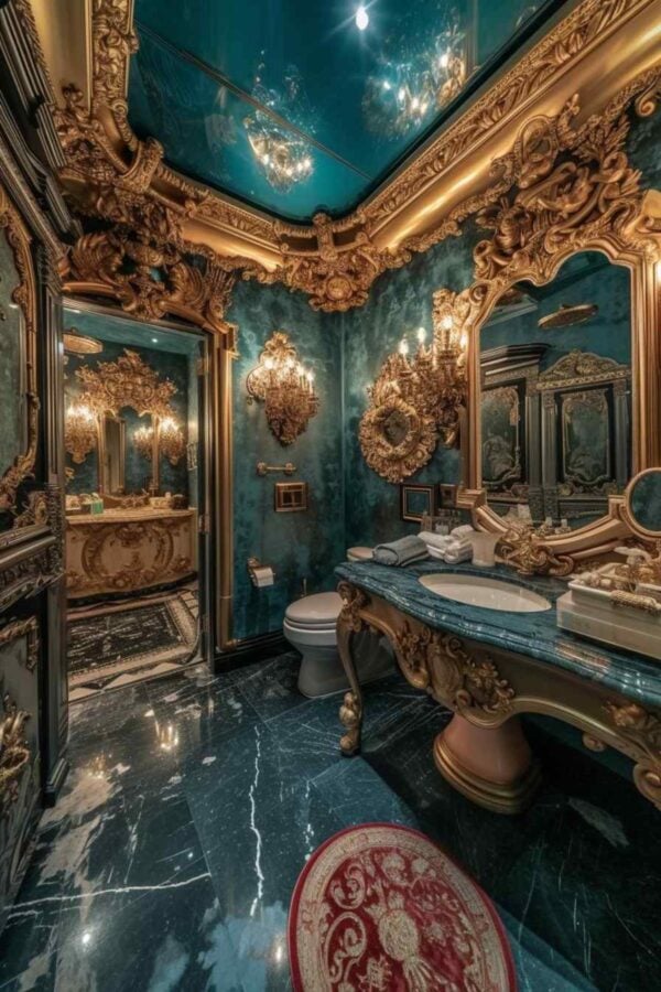 Renaissance and Rococo Styles Merge in 55 Bathroom Designs (Concept ...