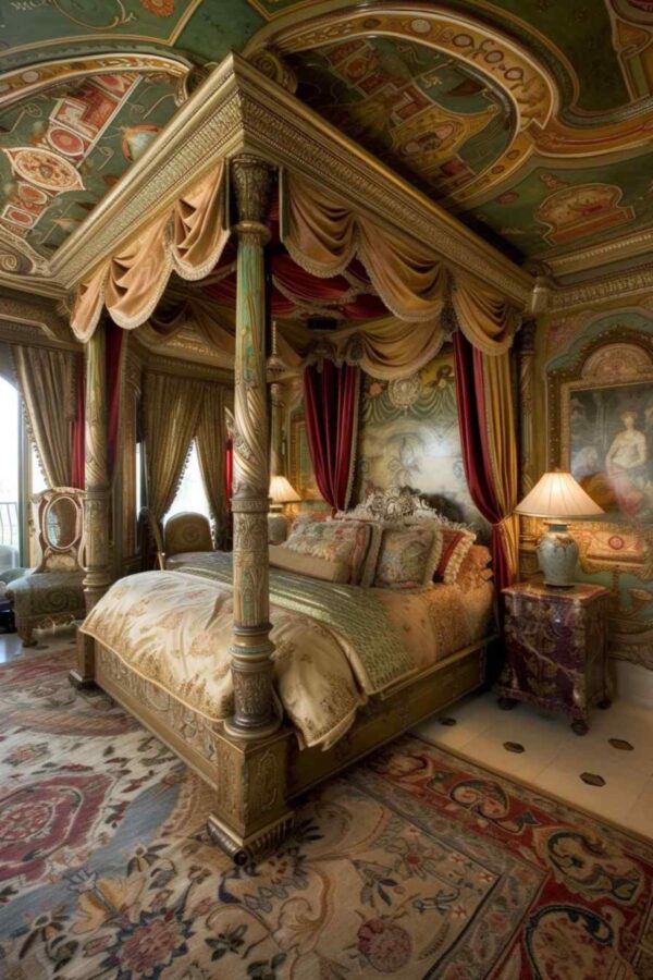 50 Bedrooms Infused with Renaissance Grace and Rococo Whimsy (Concept ...
