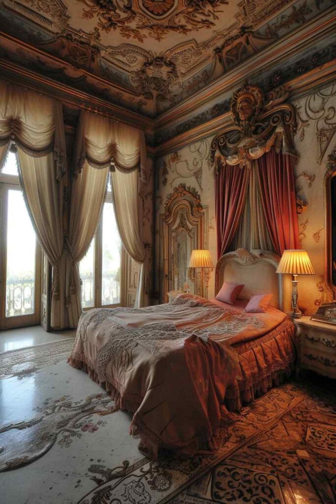 50 Bedrooms Infused with Renaissance Grace and Rococo Whimsy (Concept ...