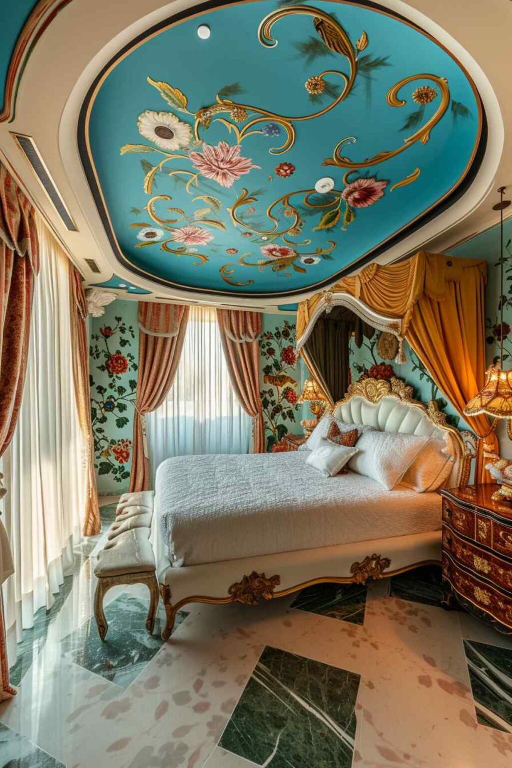 50 Bedrooms Infused with Renaissance Grace and Rococo Whimsy (Concept ...