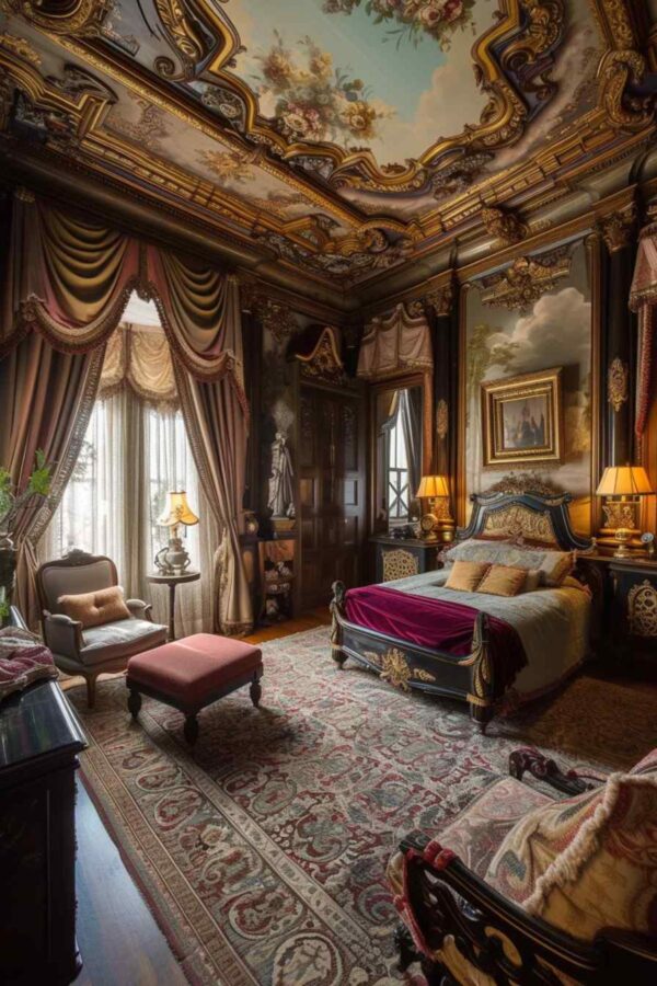 50 Bedrooms Infused with Renaissance Grace and Rococo Whimsy (Concept ...