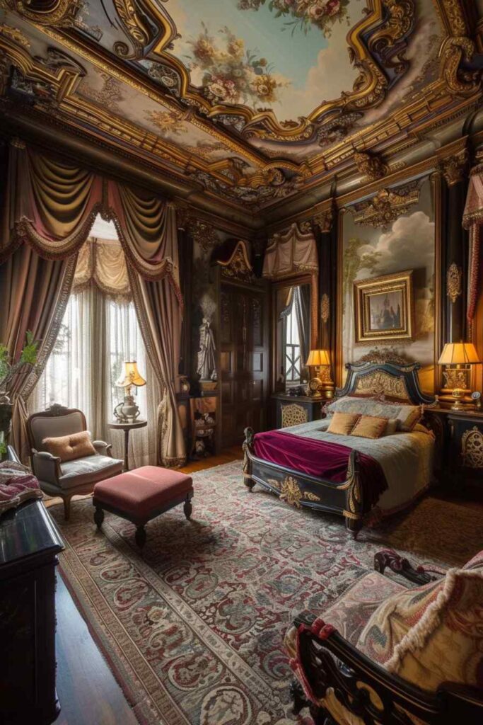 50 Bedrooms Infused with Renaissance Grace and Rococo Whimsy (Concept ...