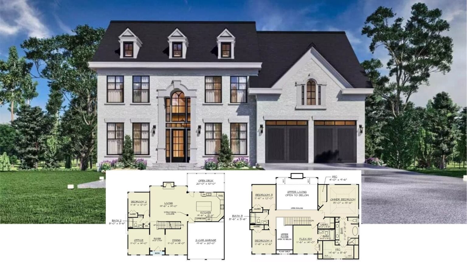 Welcome to a 2,848 Sq. Ft. 5 Bedroom Colonial Home with Striking Design ...